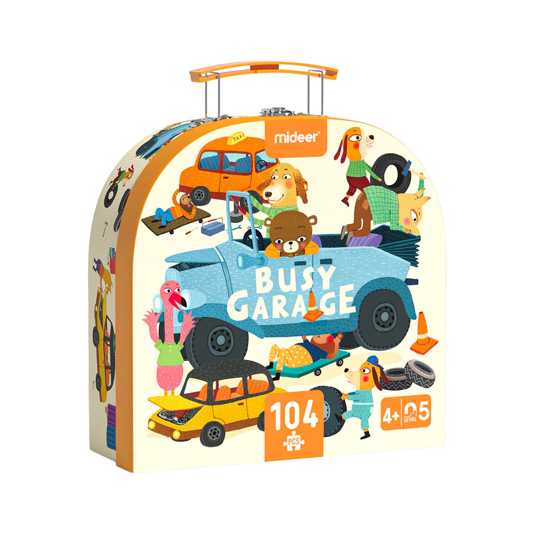 Portable Puzzle Box: Busy Garage 104P – Dolly & Belly