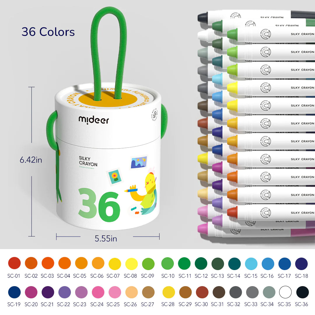 Silky Crayon 36 Colours – Dolly & Belly