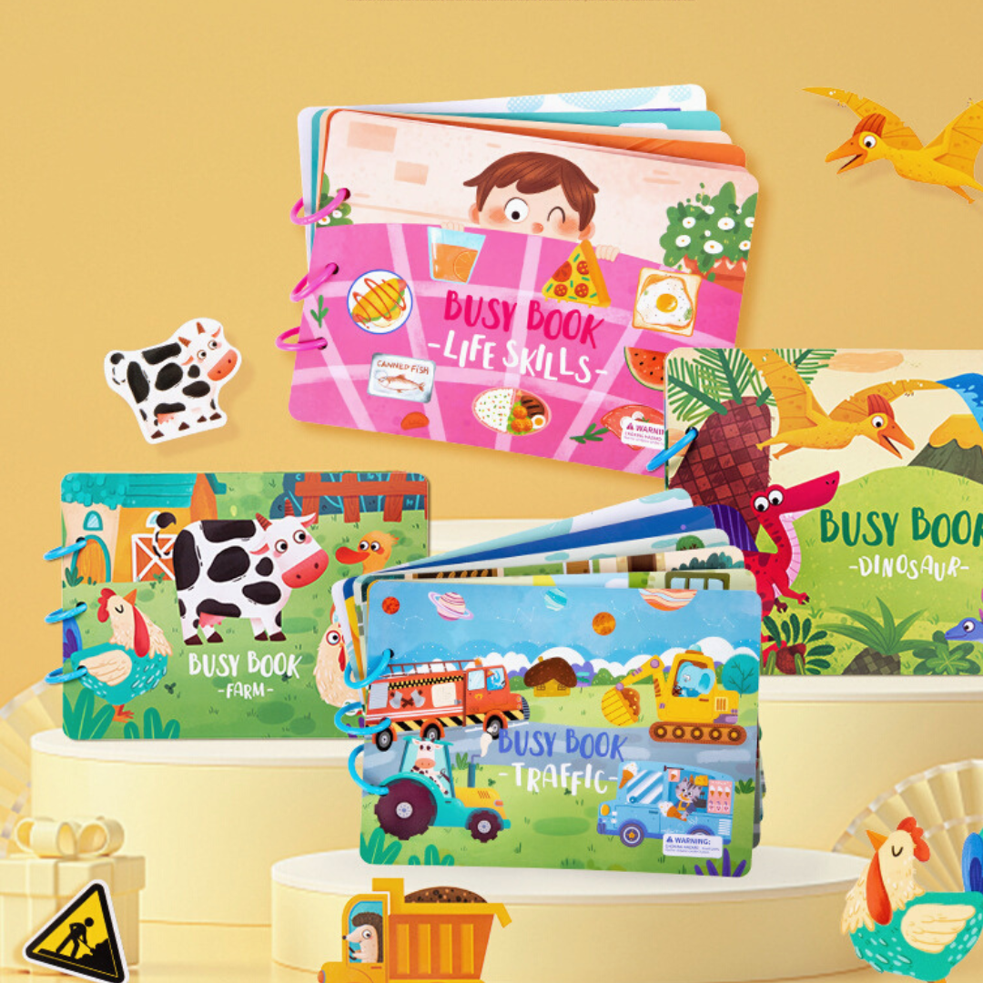 Montessori Educational Learning Busy Book Various Themes – Dolly & Belly