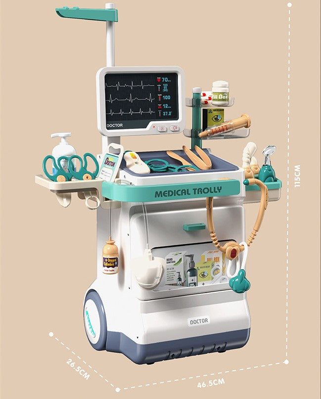 Kids Pretend Play Medical Toys Kit with Trolley – Dolly & Belly