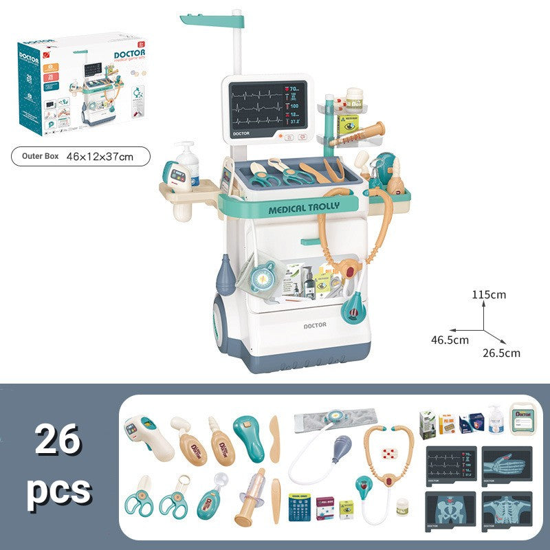 Kids Pretend Play Medical Toys Kit with Trolley – Dolly & Belly